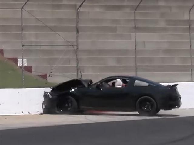 Watch A Modified Mustang Get Mangled At A Drift Event