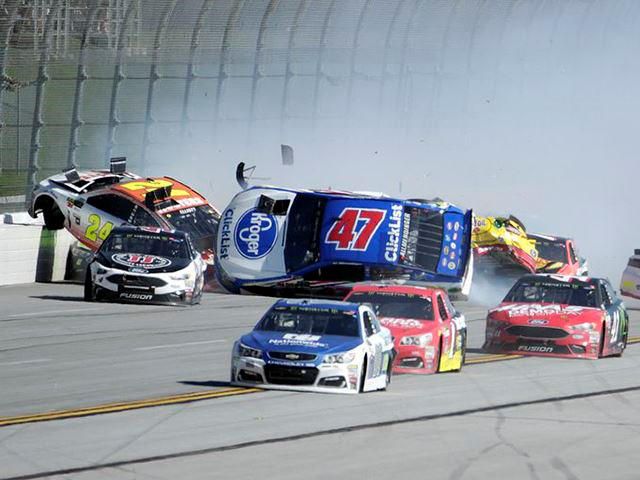 NASCAR Race Erupts Into Crazy 18-Car Pileup At Talladega