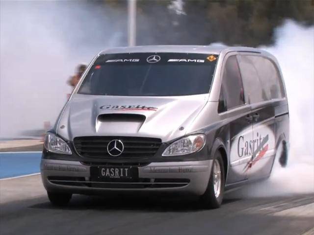 Video: Modified Mercedes-Benz Vito Minivan Runs Nine Second 1/4 Mile