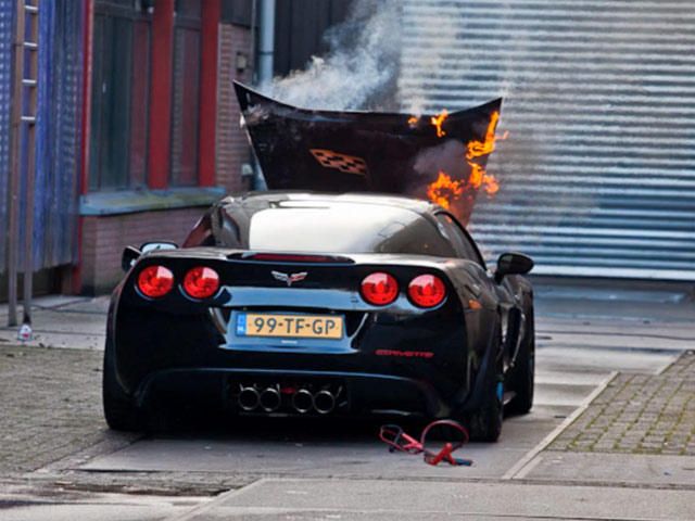 Well, This Sucks: Video of Corvette Z06 Engine Catching Fire