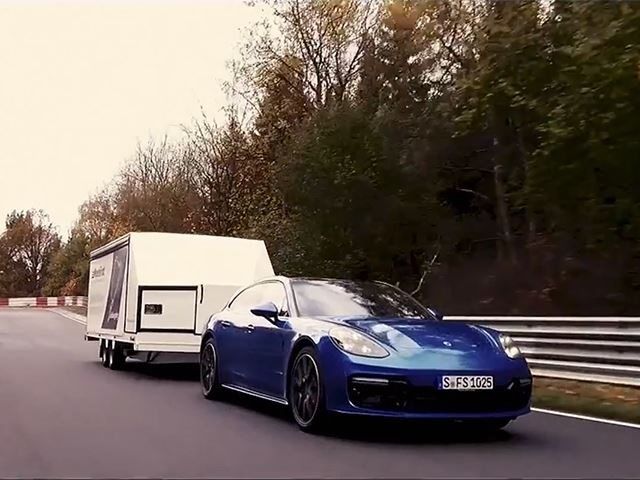 Porsche Panamera ST Sets New Nurburgring Record Towing A Trailer