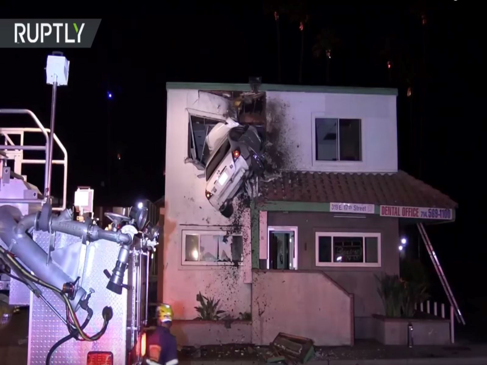 Watch This Driver Crash Into The Second Floor Of A Building