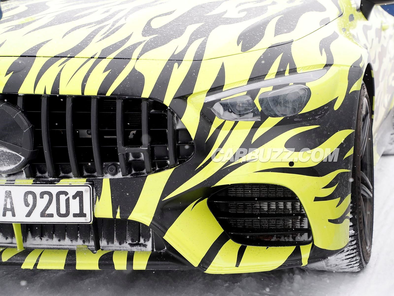 Mercedes-AMG GT Four-Door Spied Wearing Hot Rod-Style Body Wrap