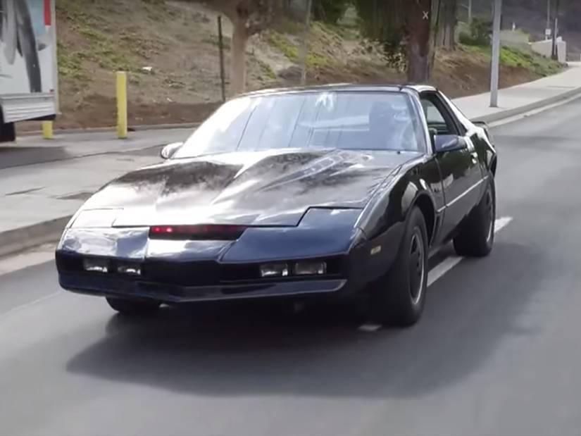 Jay Leno Drives The Original KITT From Knight Rider