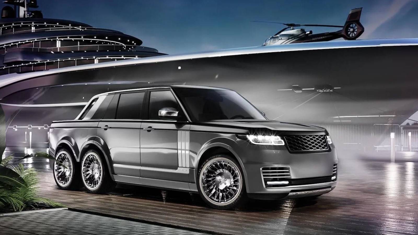 Range Rover Transformed Into Super Luxury 6x6 Pickup