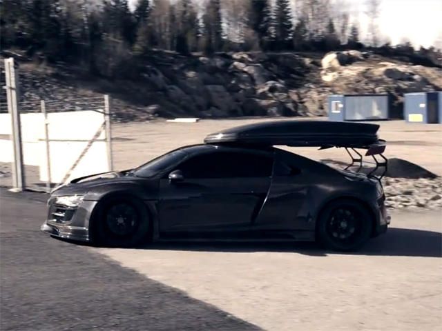 Jon Olsson's Murdered-Out Supercharged Audi R8 Tears Down the Road