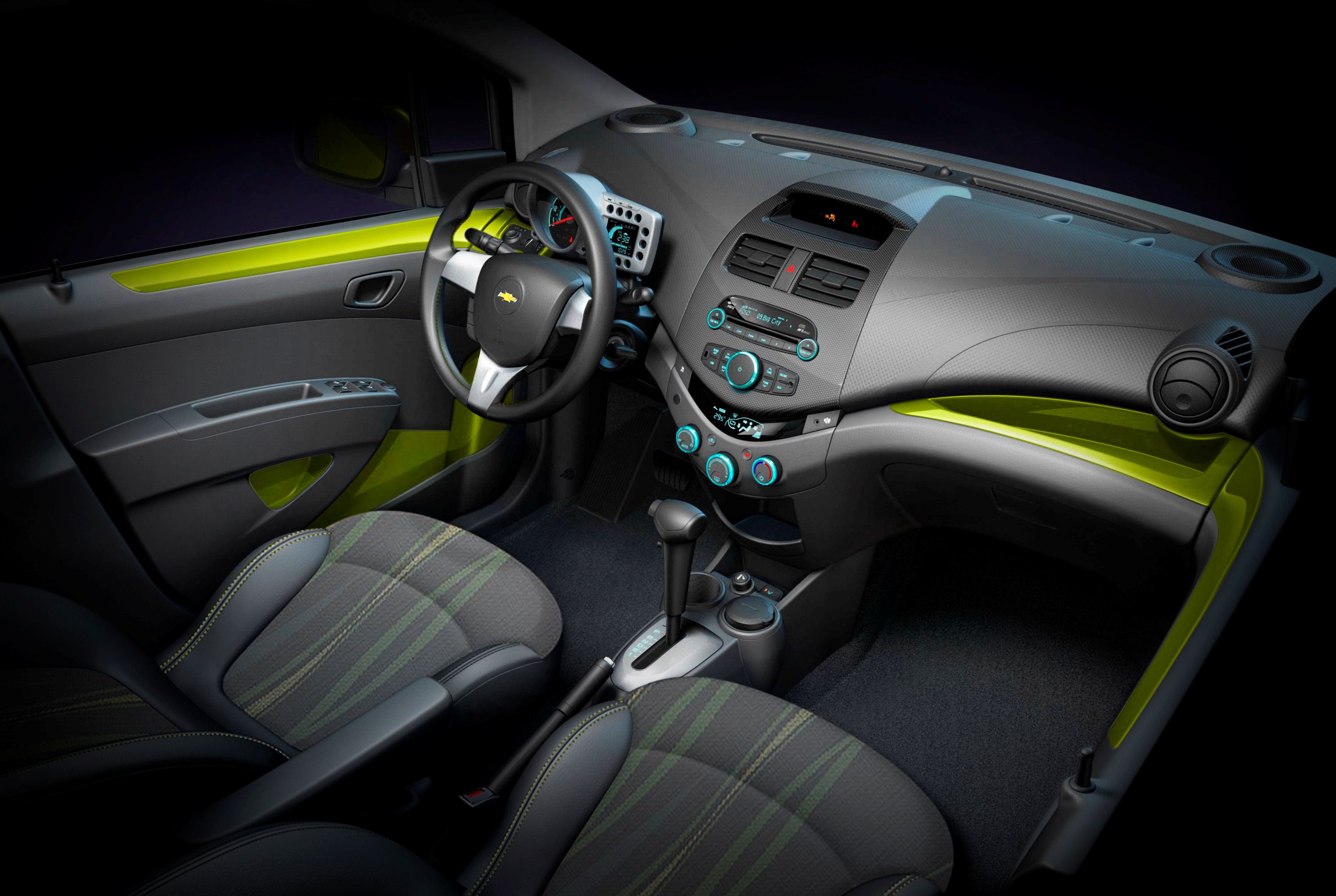 Blue Chevrolet Spark Inside