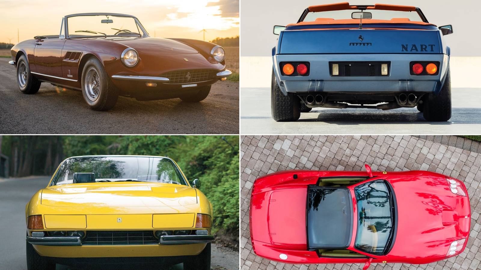Stunning Quartet Of Ferrari V12 Convertibles Head To Auction