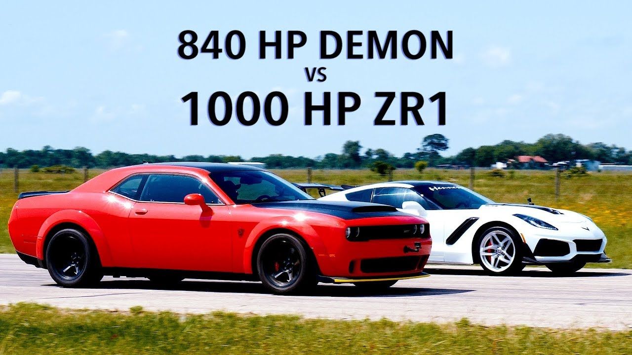 840-HP Dodge Demon Vs. 1000-HP Hennessey Corvette ZR1