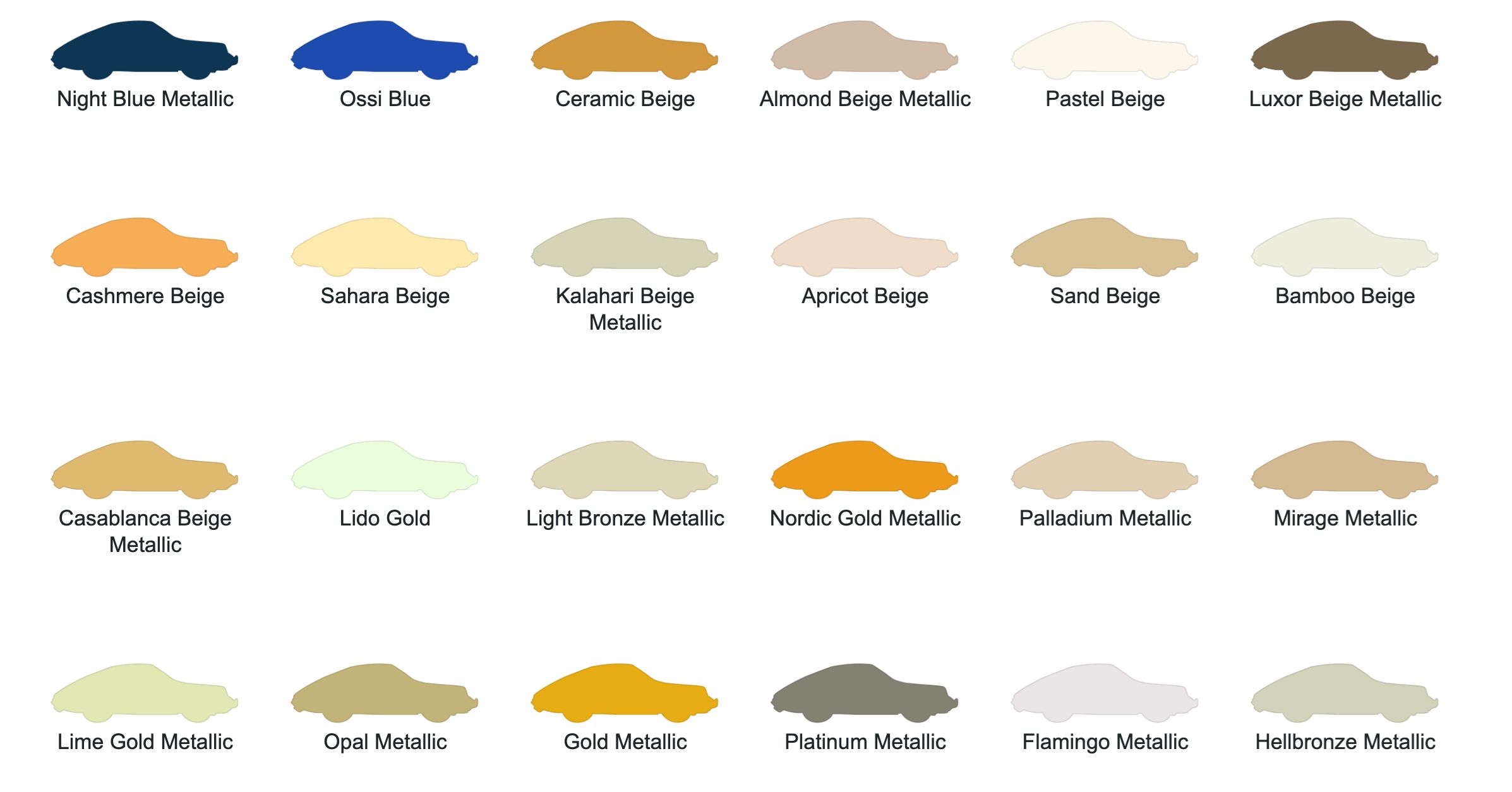 Porsche Color Chart Spend Hours Checking Out The Best Porsche Paint