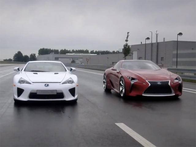 Lexus LFA and LF-LC Concept Meet on the Track