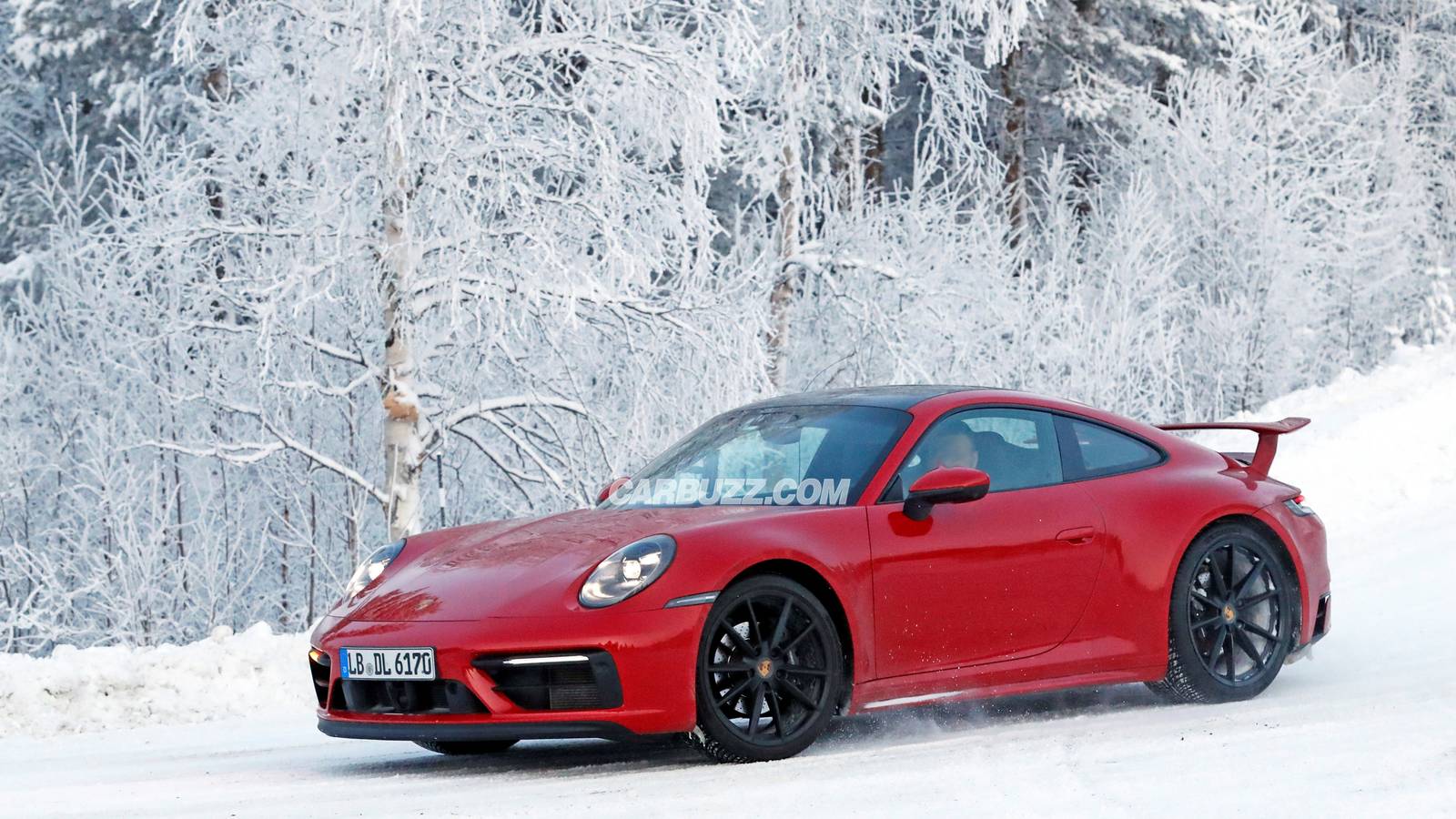 Porsche 911 Spotted Rocking A Giant Rear Wing