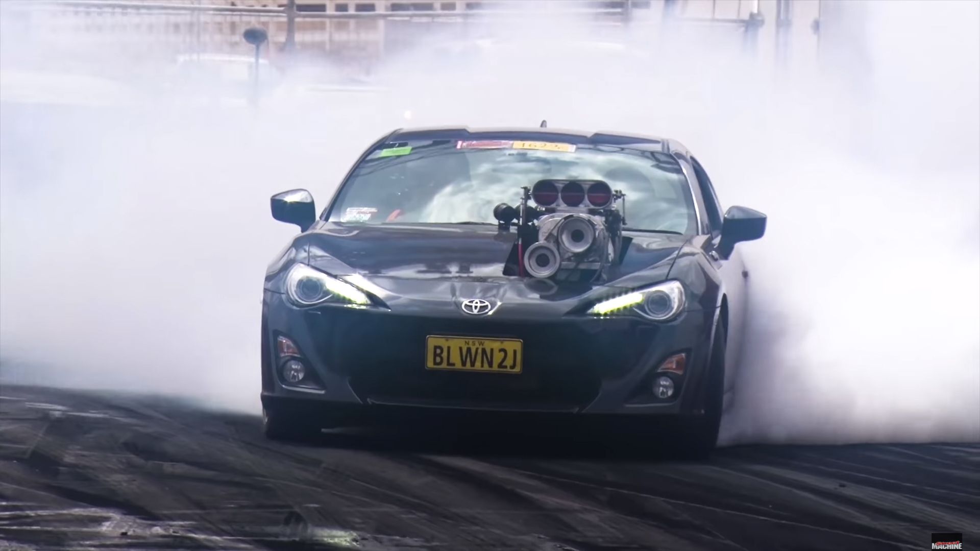 Toyota 86 With Supercharged 2JZ Burns Some Serious Rubber