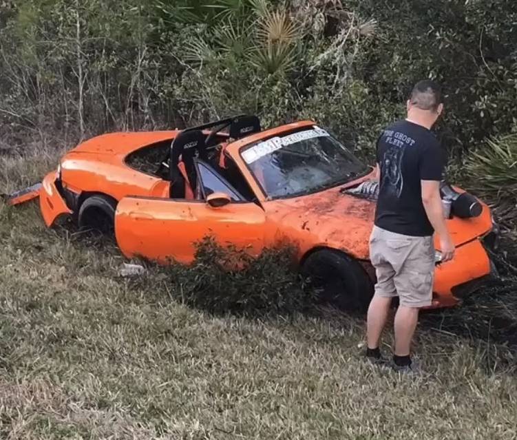 The Hellcat-Powered Miata Has Crashed