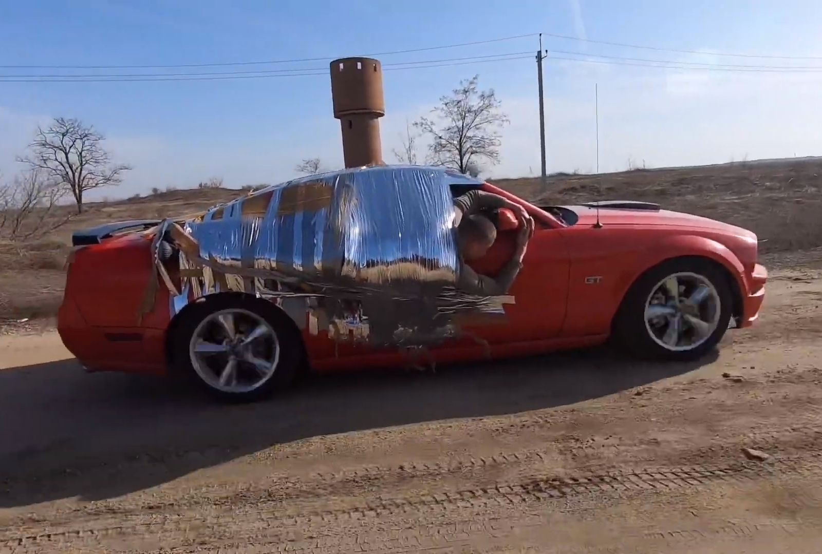 This Guy Duct-Taped Himself To A Ford Mustang That Went 90 MPH