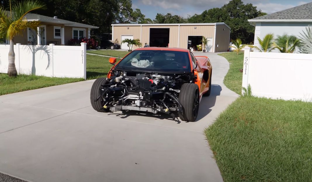 Wrecked Corvette C8 To Get 1,000-HP Rotary Engine Swap