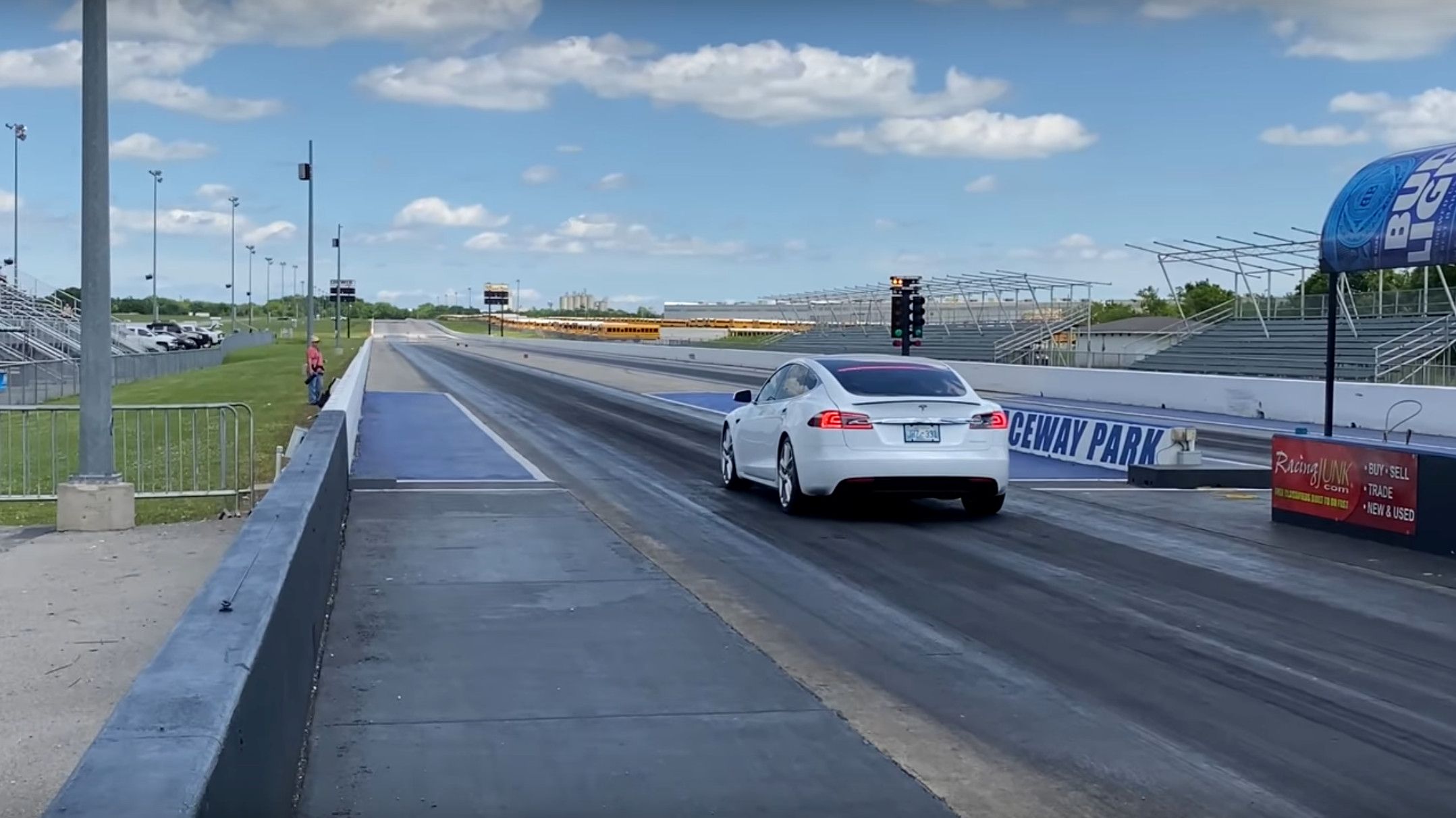 A 'Cheetah Stance' Tesla Model S Just Set A New Quarter-Mile Record
