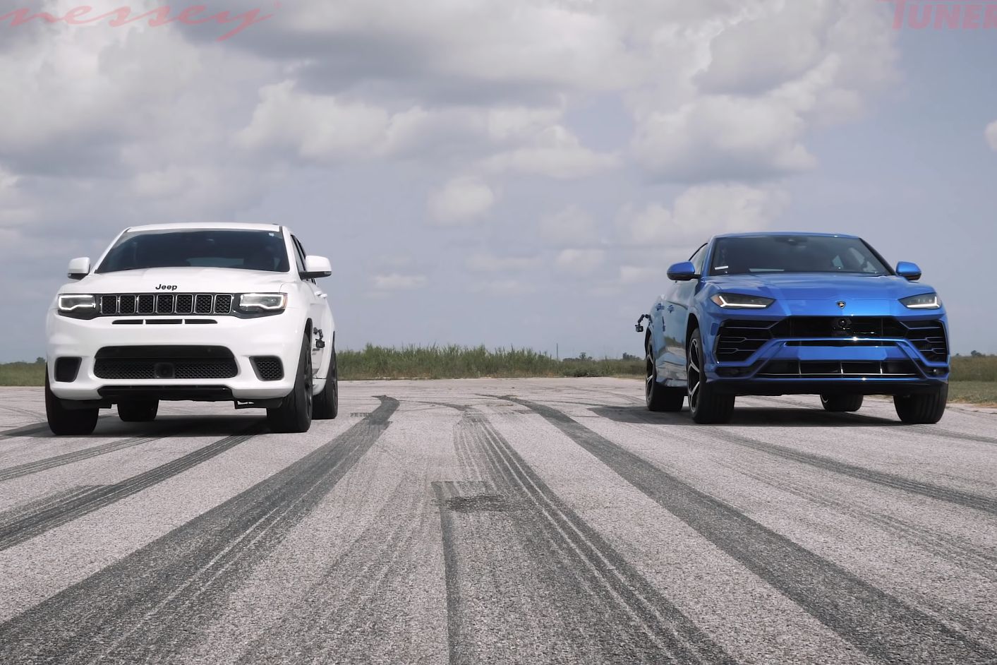 Super-SUV Drag Race: Jeep Trackhawk Vs. Lamborghini Urus
