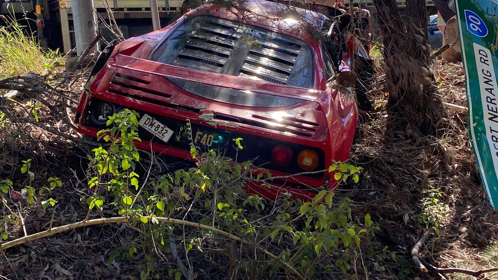 Ferrari F40 Wrecked In Australia