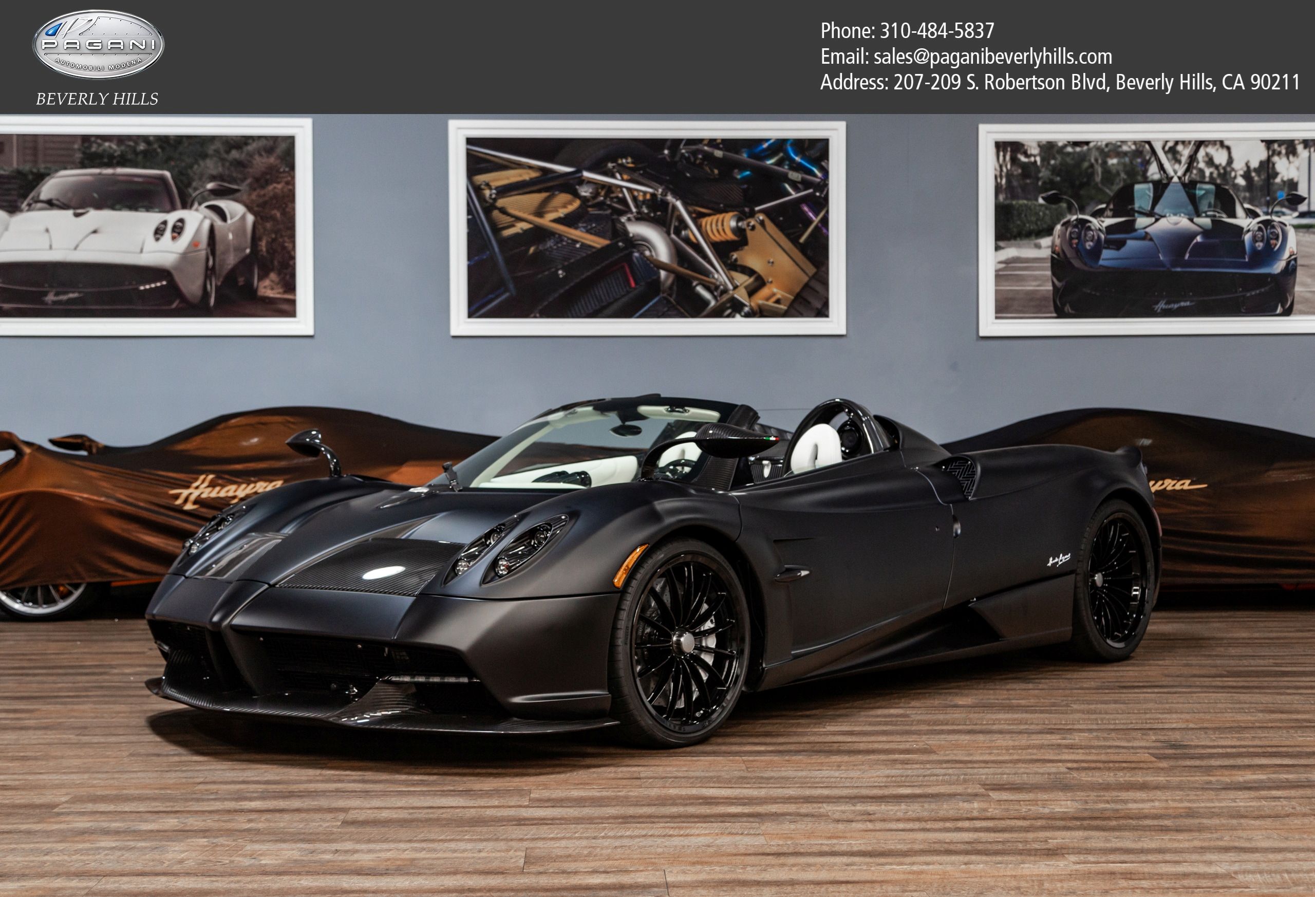 Ultra-Rare Pagani Huayra Roadster Is A Black Beauty