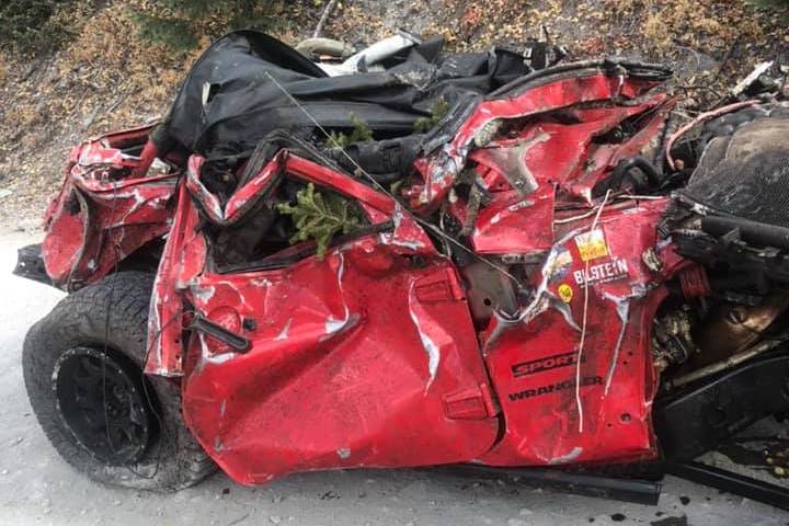 Jeep Wrangler Totaled After Treacherous Off-Road Trail Crash