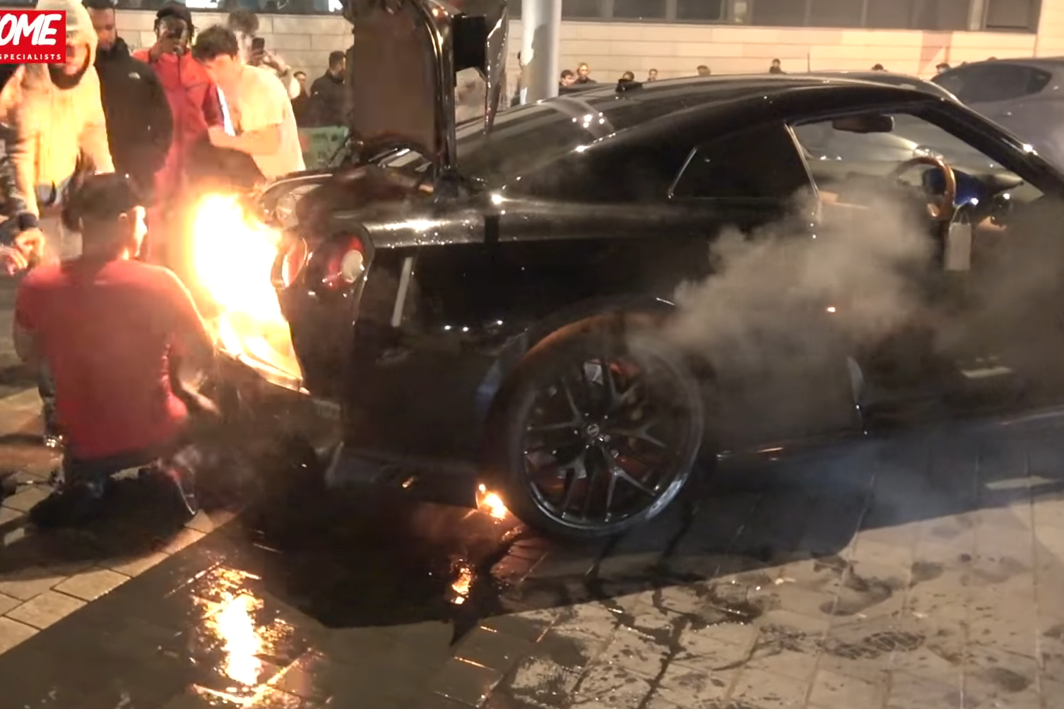 Watch A Nissan GT-R Self-Immolate After Shooting Flames From Exhaust