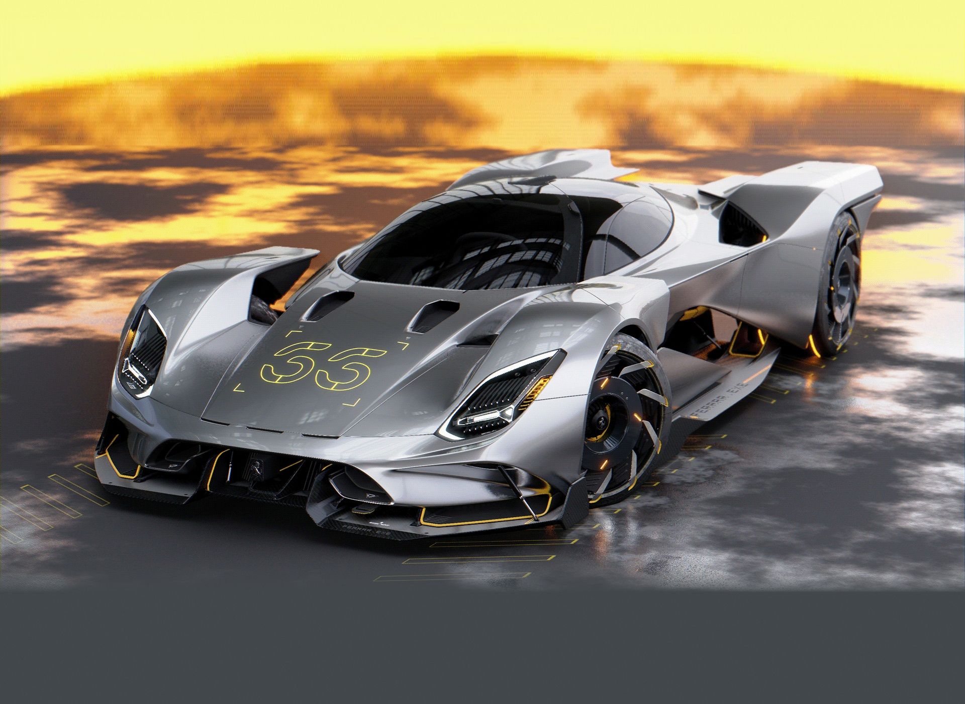 What If Cyberpunk Designers Built A Ferrari?