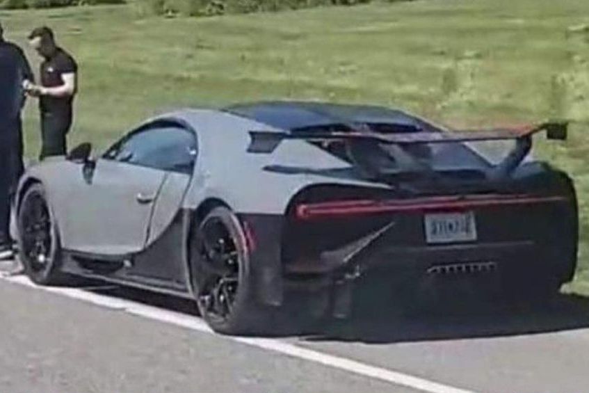 Rare Bugatti Chiron Pur Sport Crashes Into Toyota Corolla