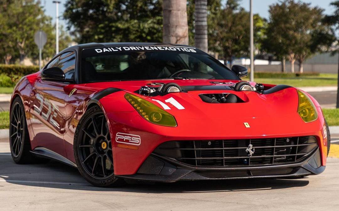 1,500-HP Ferrari F12 Has Two Turbos Sticking Out The Hood