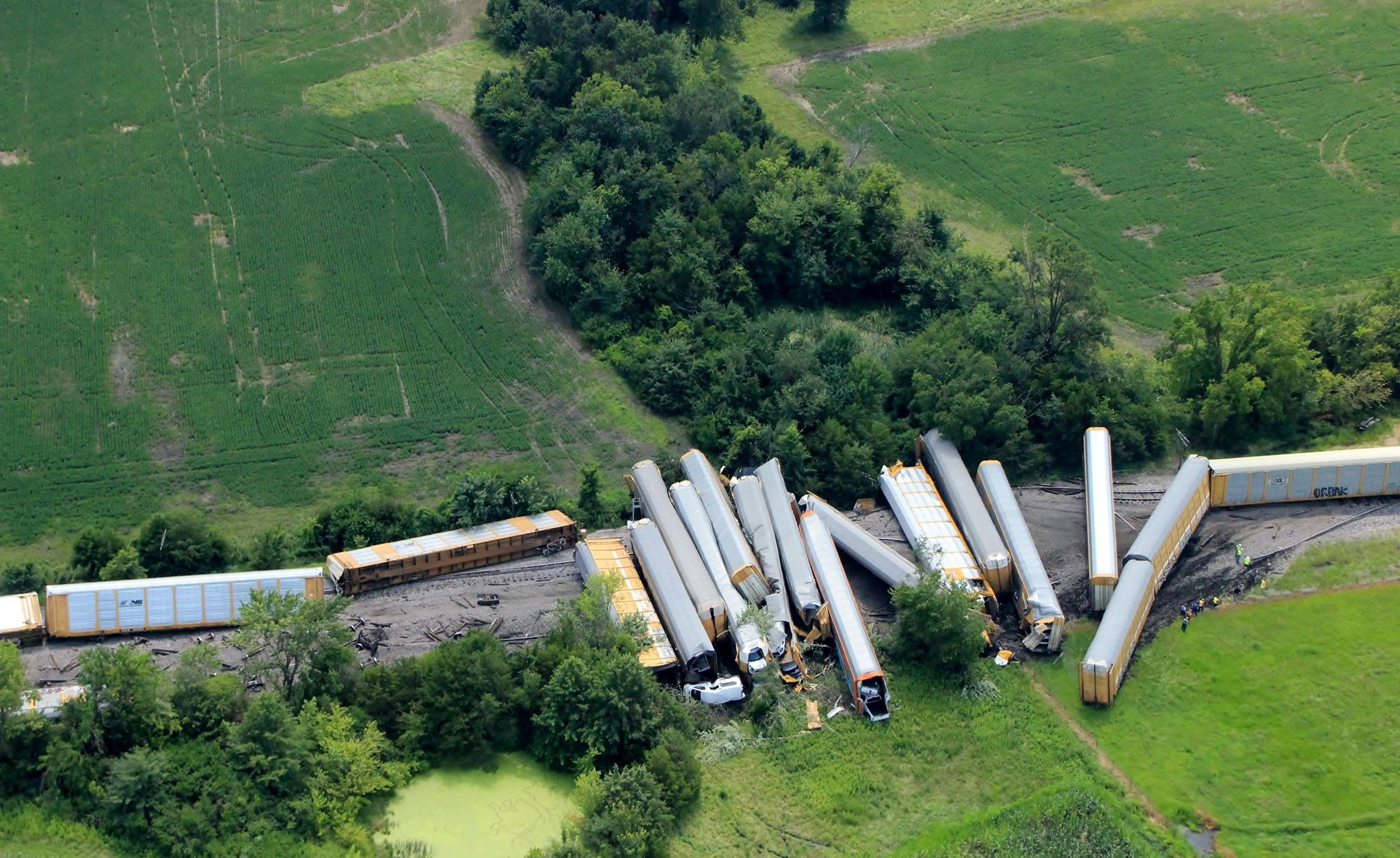 Brand New Ford F-150s Destroyed In Massive Train Derailment