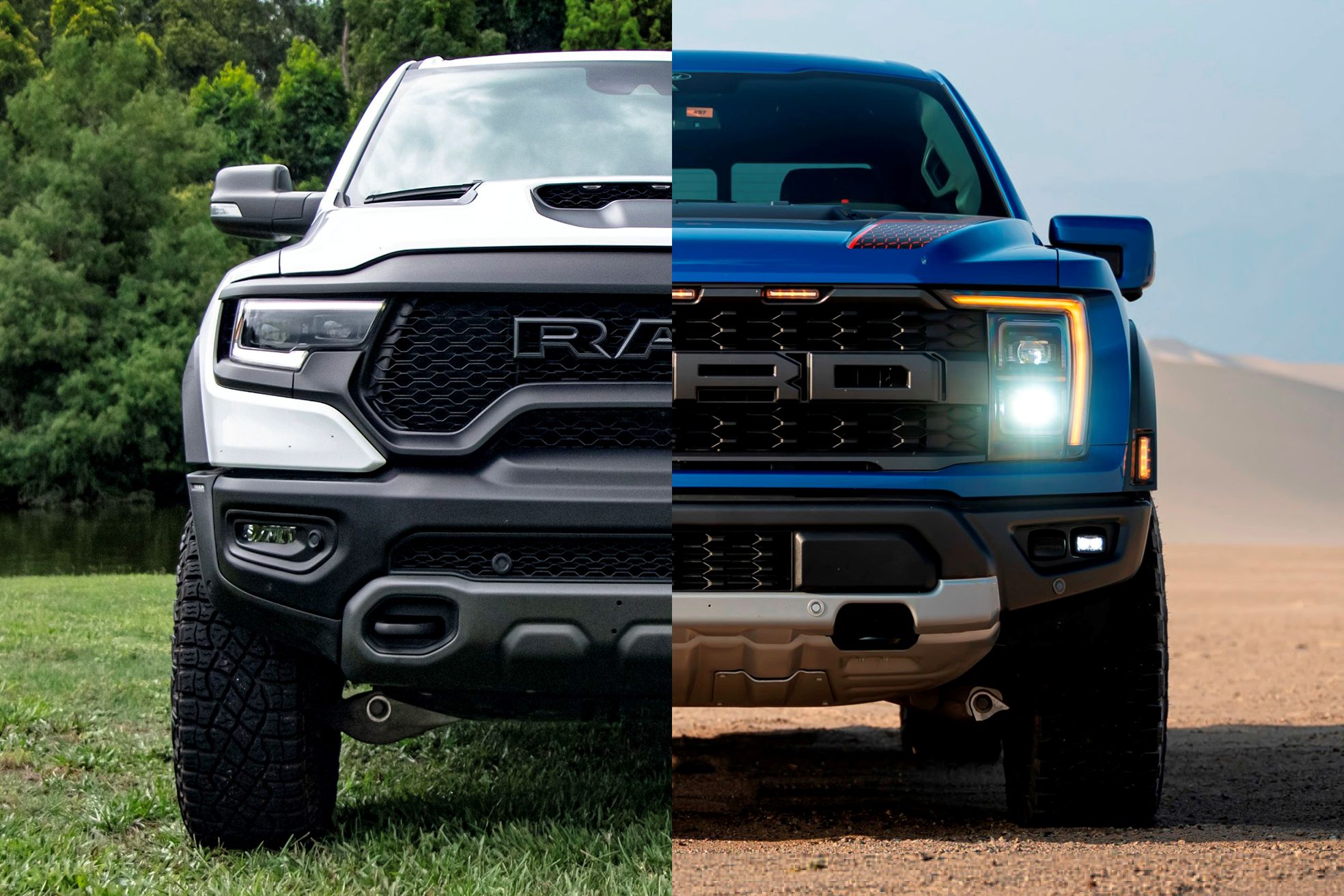 Ford F-150 Raptor Vs. Ram 1500 TRX: Battle Of The Super Trucks