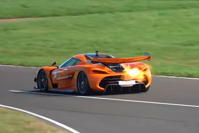 Watch The 1,600-HP Koenigsegg Jesko Spit Flames On Track