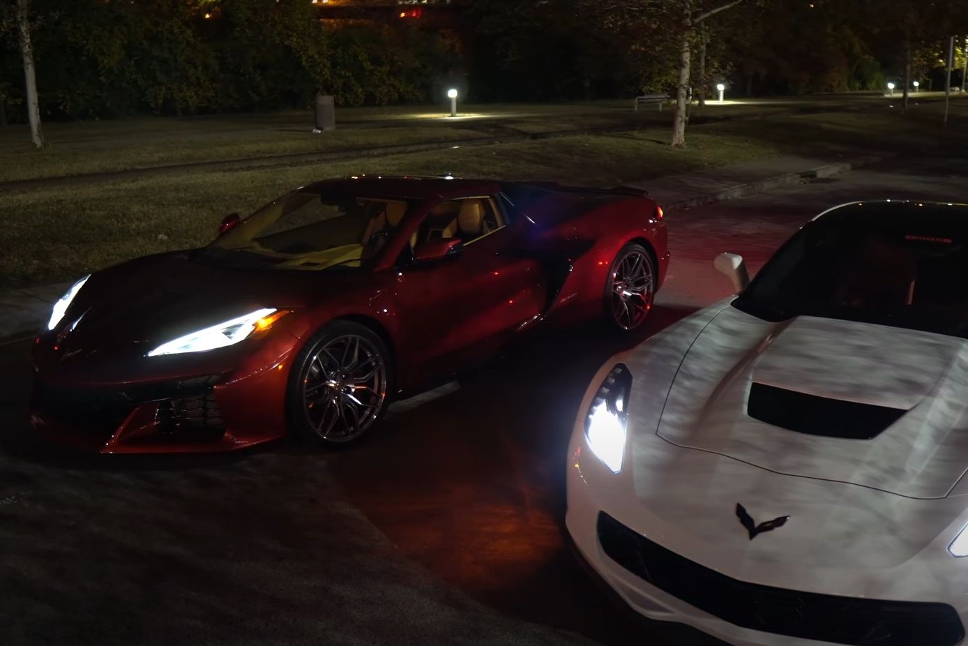 Watch The New C8 Corvette Z06 Meet The Old C7 Z06