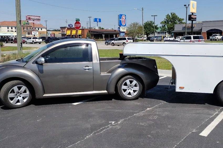 Cute Volkswagen Beetle Ute Sports Clever Fifth-Wheel Trailer