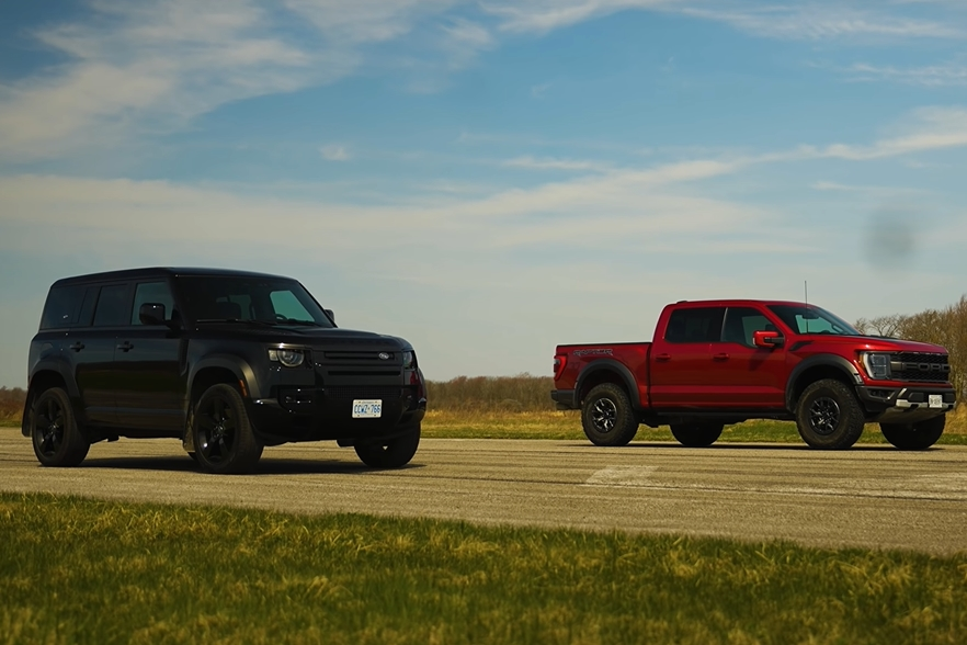 Ford F-150 Raptor Vs. Land Rover Defender V8: Offroad Kings